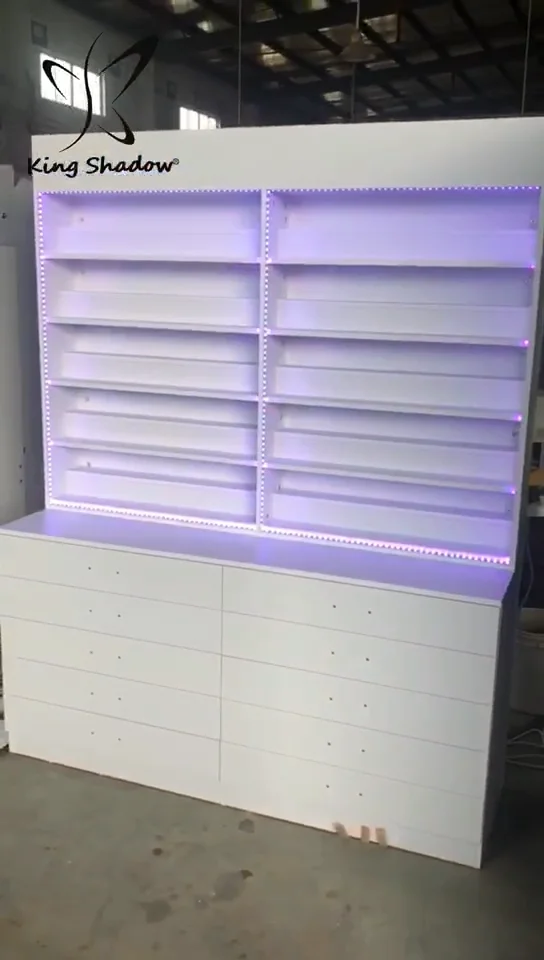 Pink Nail Spa Furniture Shelf Modern Nail Polish Display Racks Modern ...