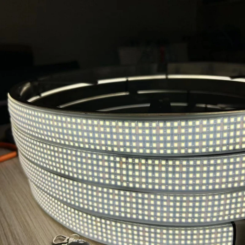 17inch 5 Row Pure White Wheel Lights For Truck Waterproof Dual Remote ...