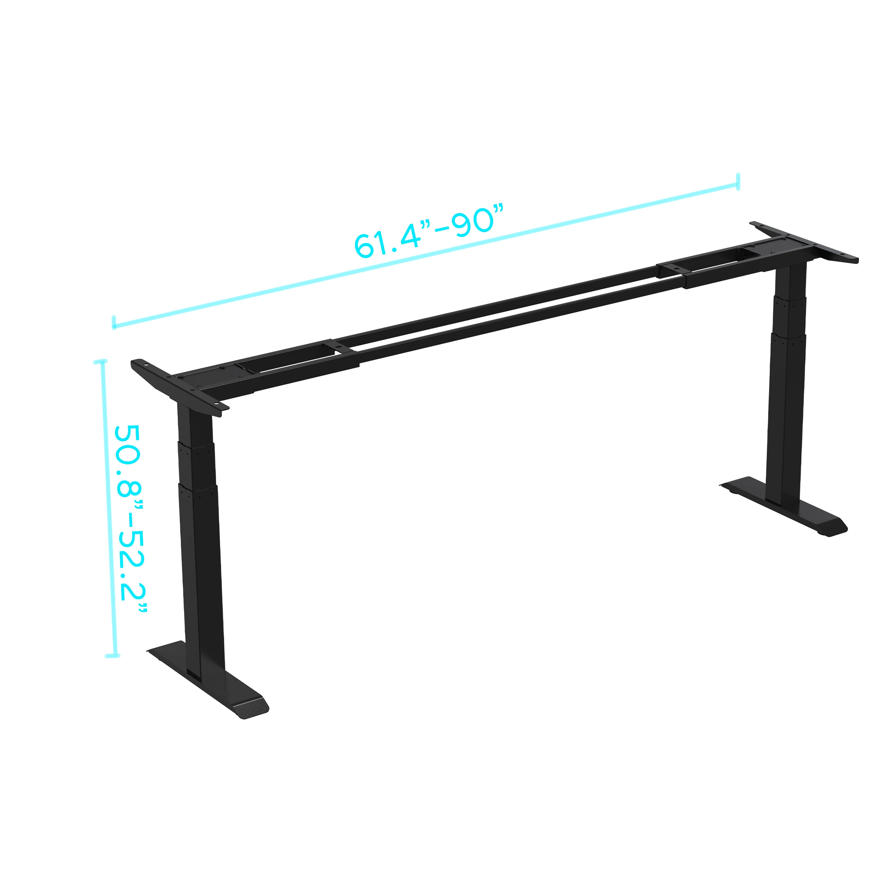 Office Computer Height Adjustable Desk With Timotion Electric Control ...