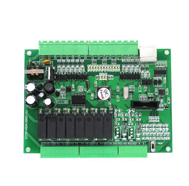 Fx1n Fx2n 20mr 20mt Plc Controller Module Board Modbus 24vdc For Mitsubishi Plc Analog 4ad 2da ...