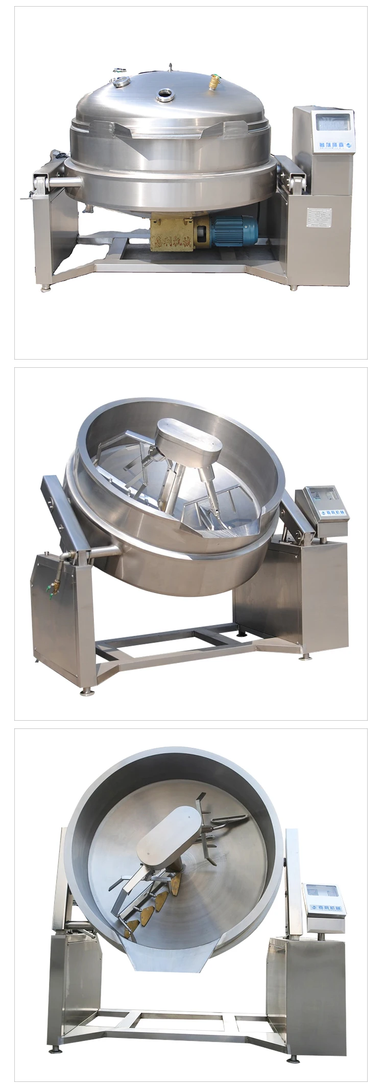 Electric Tilting Industrial Cooking Jacketed Kettle for Fudge Making