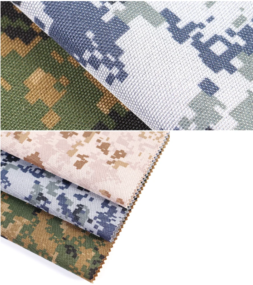 Double PU 900D Camouflage Fabric Polyester Print Waterproof| Alibaba.com
