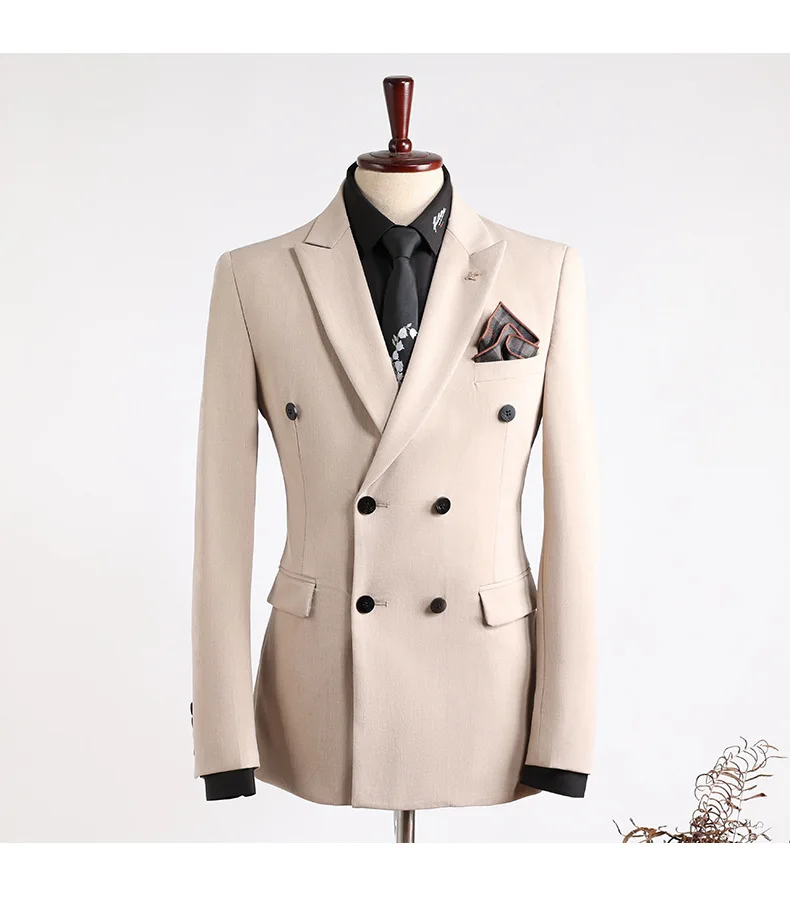 High-end Double Breasted Wedding Suit Professional Formal Wear Slim Fit ...
