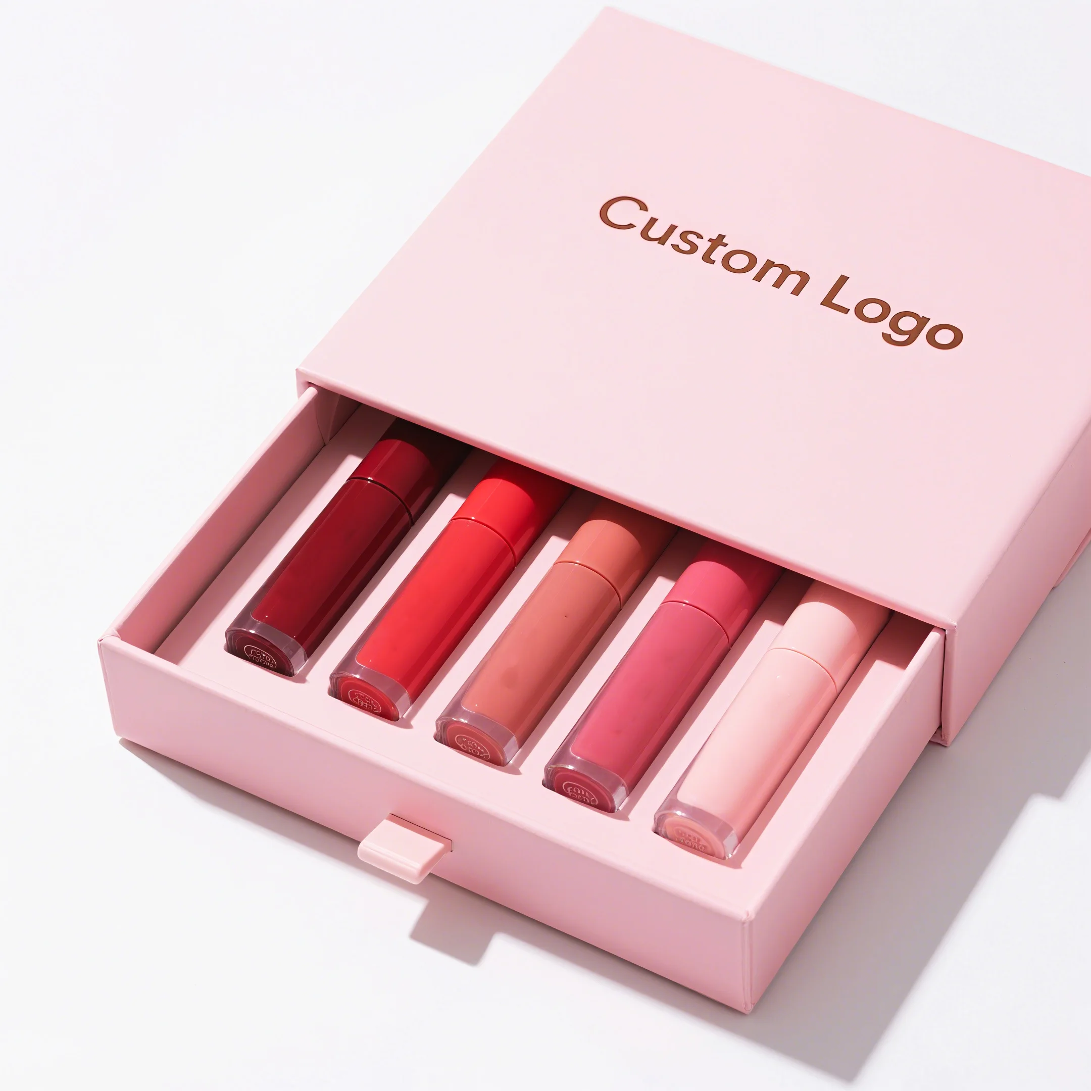 Eco Friendly Pull Out Slide Drawer Box Luxury Cosmetic Lipstick Set Box ...