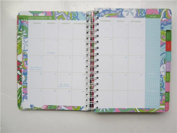 Custom 2020 printing spiral agenda planner organizer cat a4 from China ...