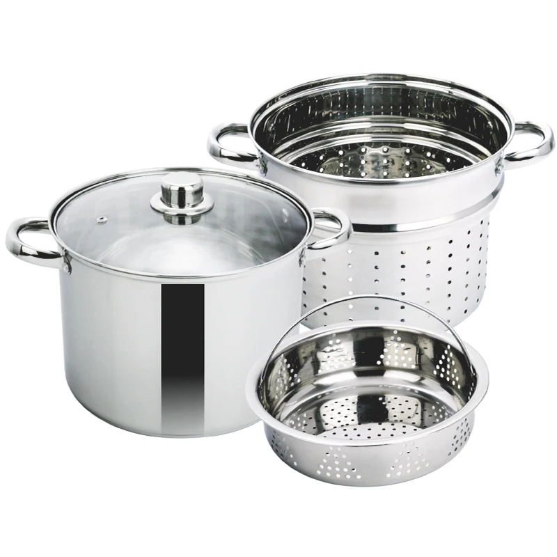 Restaurant Kitchen Commercial Stainless Steel Steamer Pasta Pot With ...