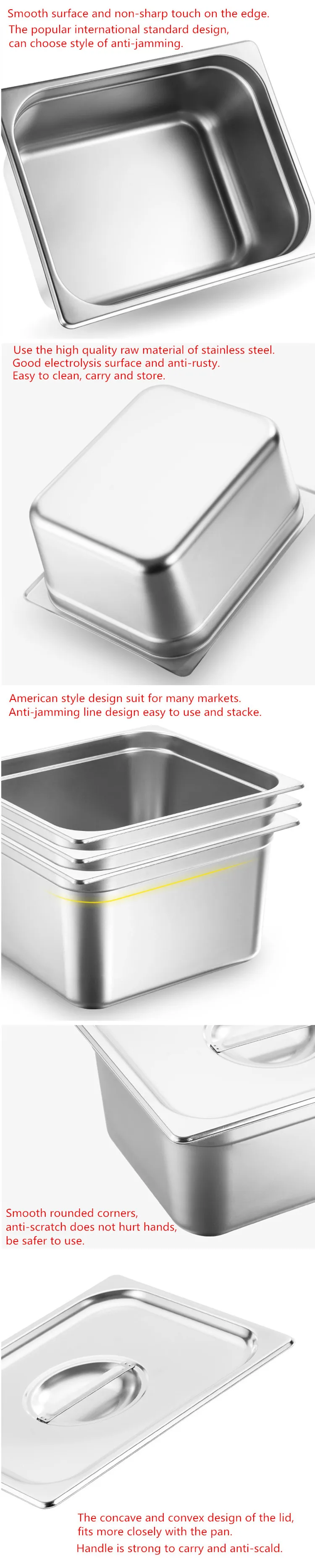 Multi Sizes Gn Pan Gn 1/1 Stainless Steel Perforated Steam Table Pan ...