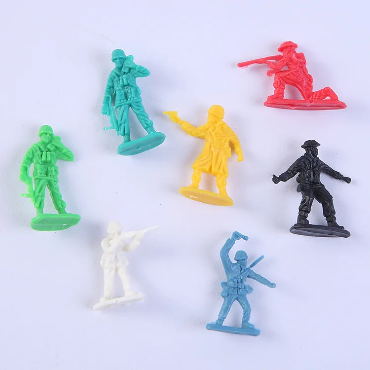 3cm Mini Army Soldiers Various Pose Toy Plastic Army Men Action Figures ...