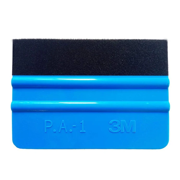 3m Car Wrapping Squeegee Blue Felt Plastic Scraper Vinyl Cleaner Carbon ...