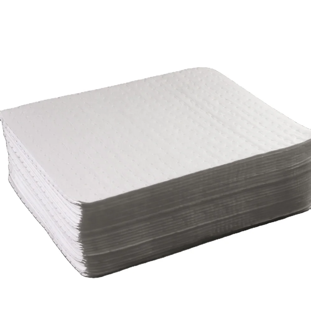 200gsm White Oil Absorbent Sheets - High Capacity & Speed