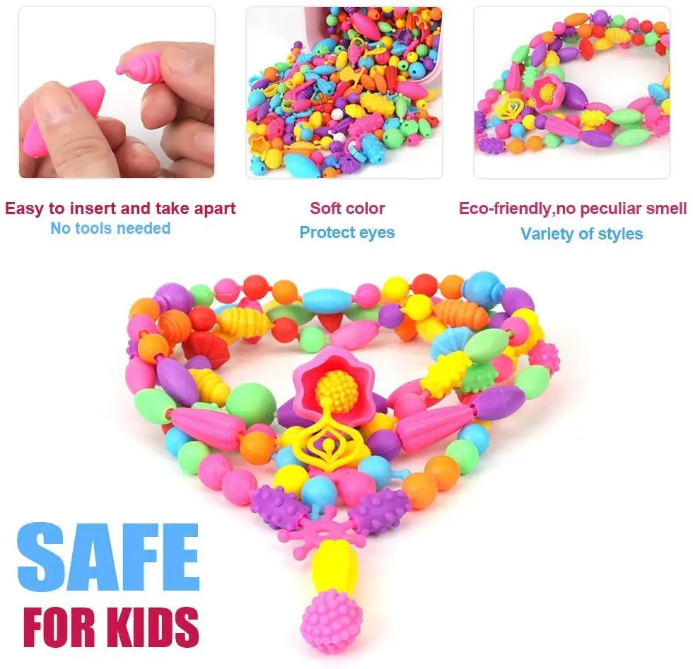 Diy Colorful Art Crafts Creativity Diy Beads Jewelry Educational Toys ...