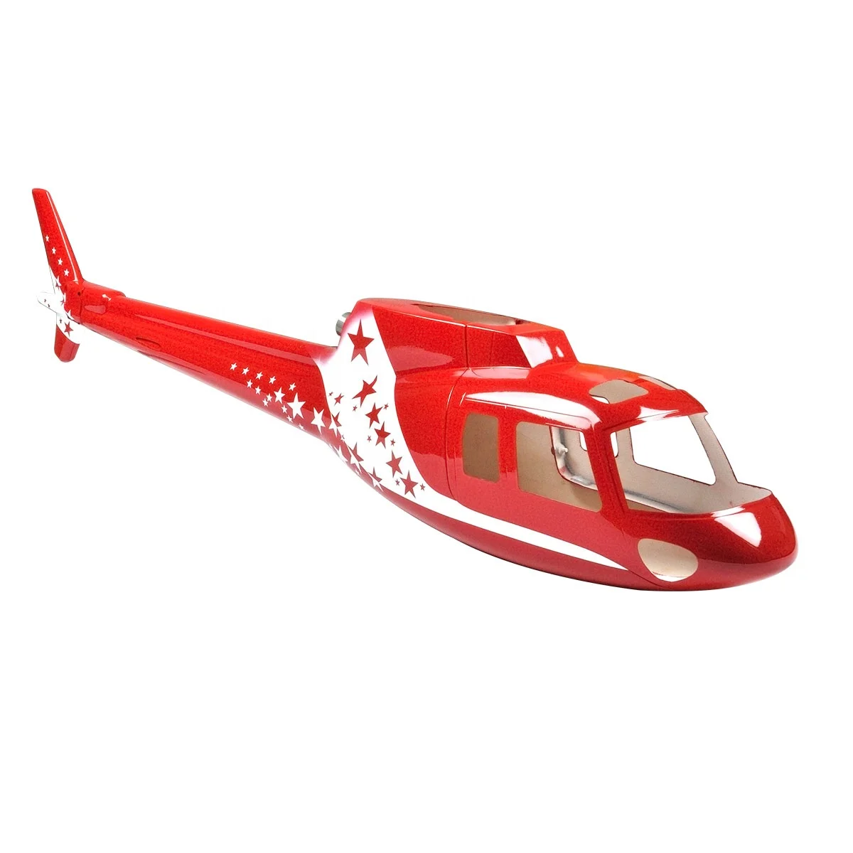 Fiberglass Helicopter Fuselage 500 Size AS350 Ecureuil