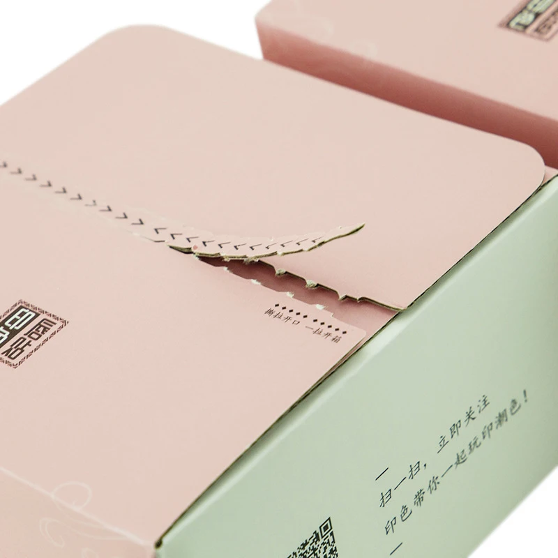 Custom Printed Purple Zipper Tear-off Corrugated Cardboard Karton ...