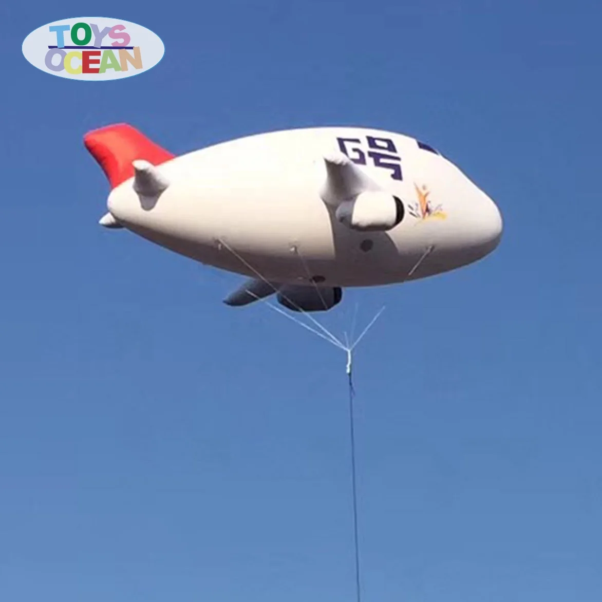 Customized Logo Inflatable White Helium Blimp Airship Balloon For ...