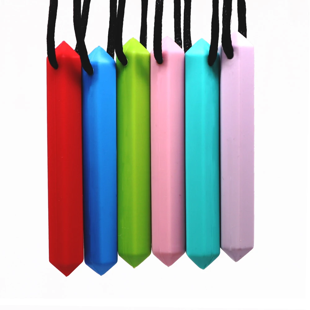 Sensory Chew Necklace For Kids Chewy Stick Toy Crayon Teether Chewing ...