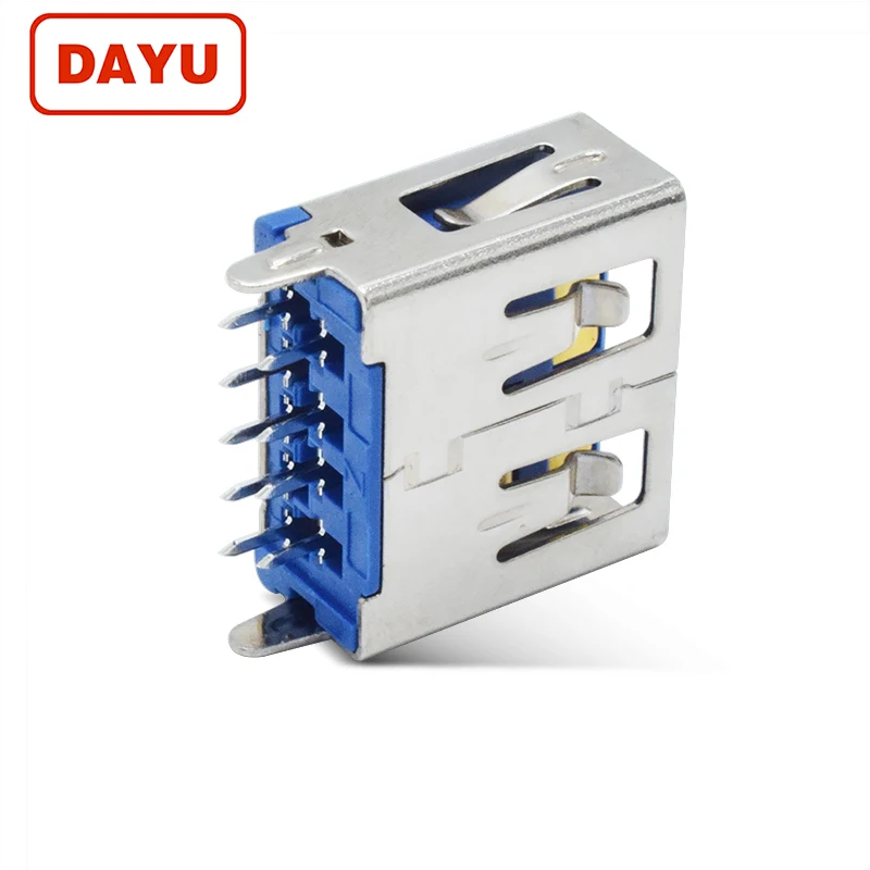 10mm A Type Usb Female Connector 180 Vertical Usb 4 Pin Jack Pcb Board ...