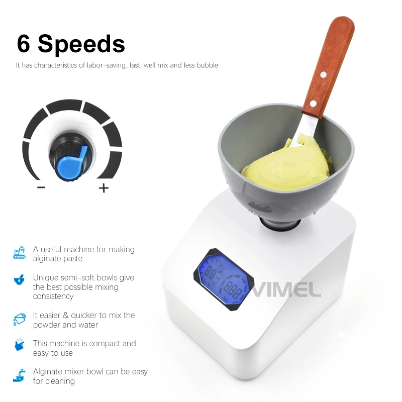 6 Speed Alginate Mixer Tool Material Gypsum Blender for dental Lab ...