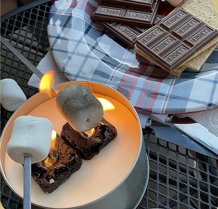 Portable Soy Wax Campfire Candle Set Scented Feature for Tabletop Fire ...
