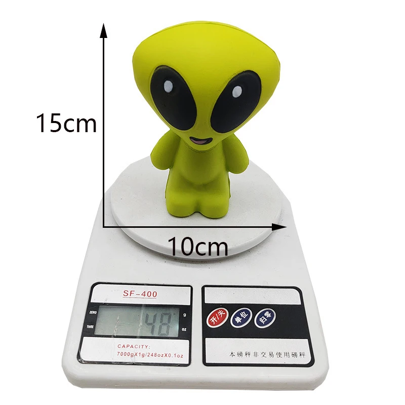 5inch Wholesale Popular Friendly Squishies Green Color Alien Squeeze ...