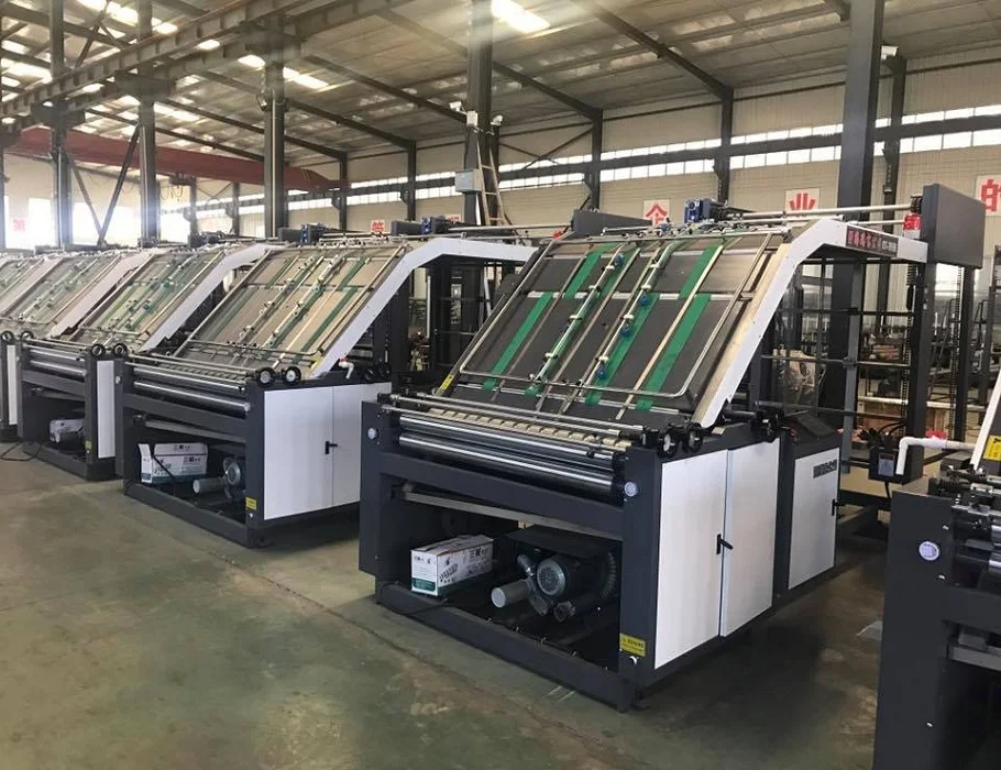 Servo Semi-auto Manual Flute Corrugated Paperboard Laminating Machine ...