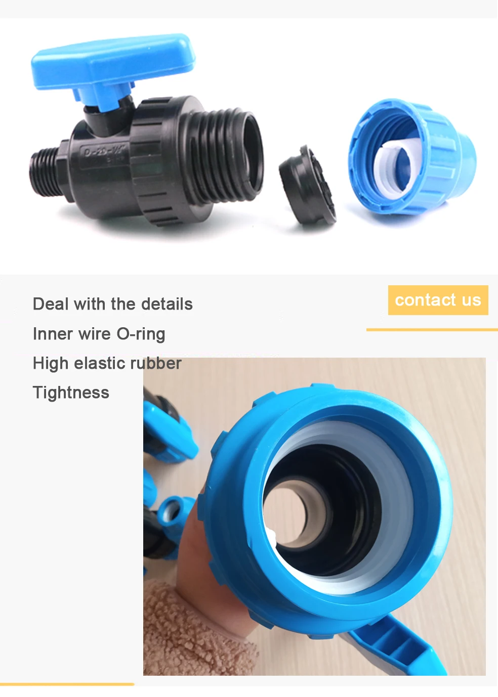 PP Ball Valve PN16 LDPE HDPE Pipe - Drip Irrigation Solutions