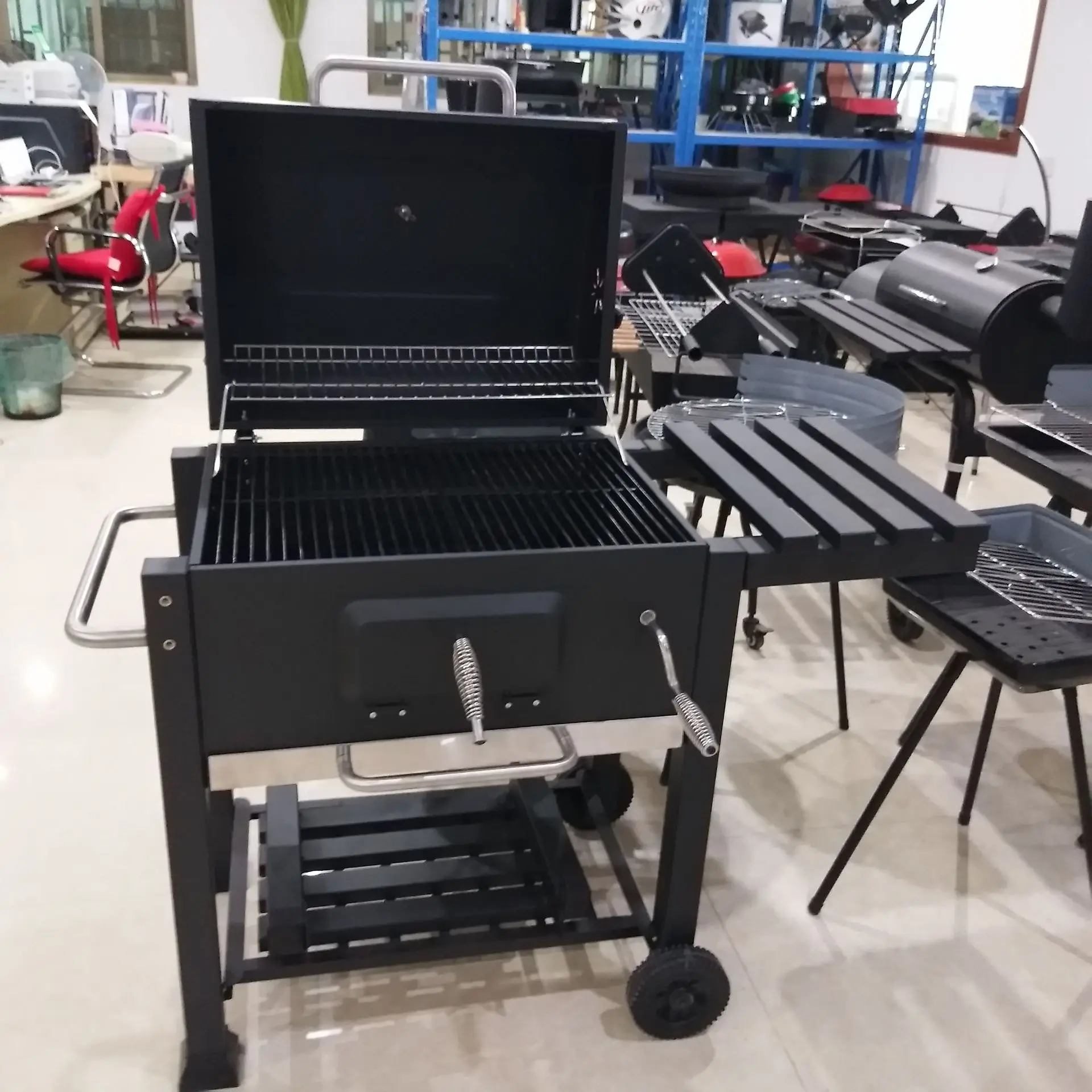 Factory Lar Capacity Square Barbecue Grill Outdoor Courtyard Steel BBQ ...