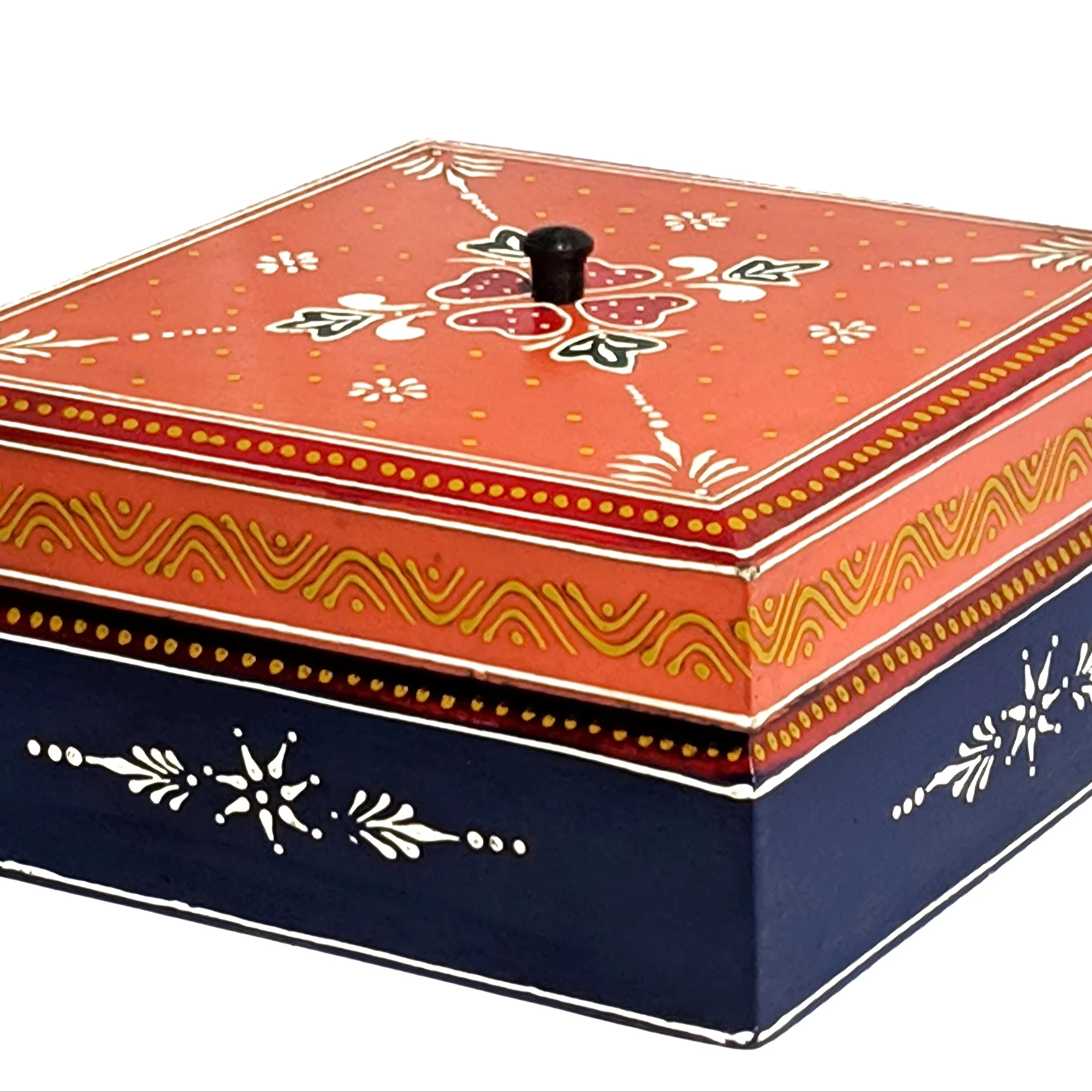 Wholesale Square Shape Hand-Painted Wooden Jewelry Boxes Carved Storage ...