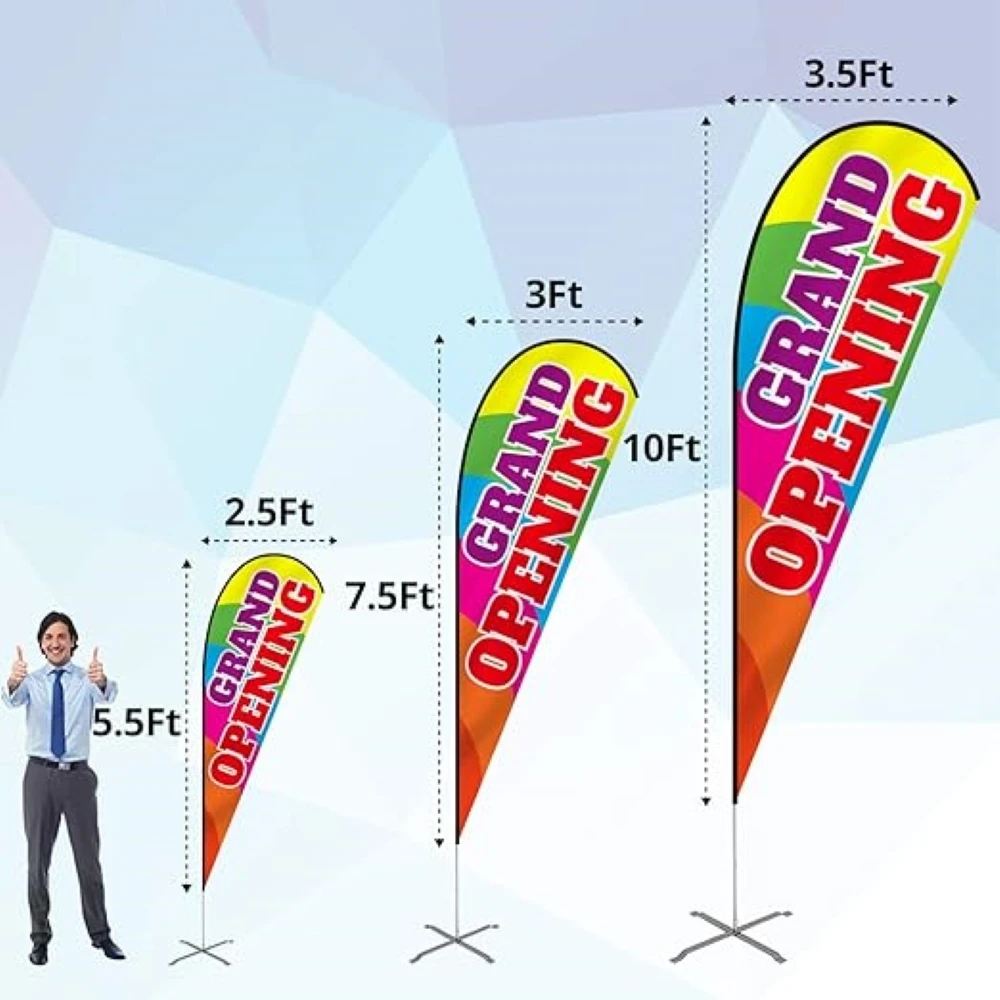 Promotional Advertising Flags Swooper Tear Drop Sublimation Pole ...