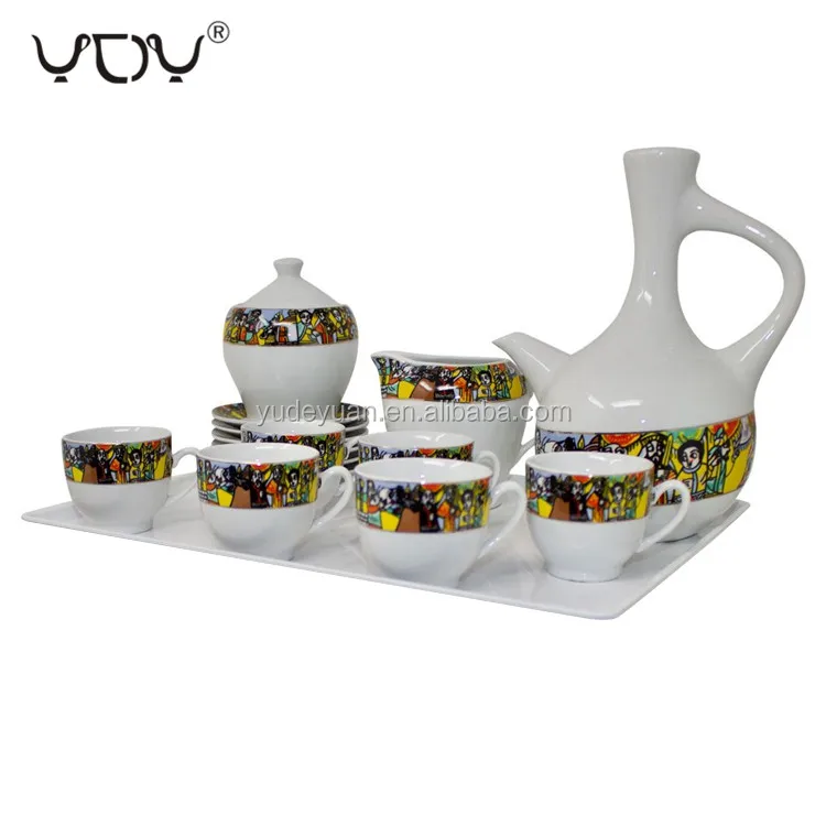 Wholesale 17pcs Saba Tilet Ethiopian Coffee Sets for Home