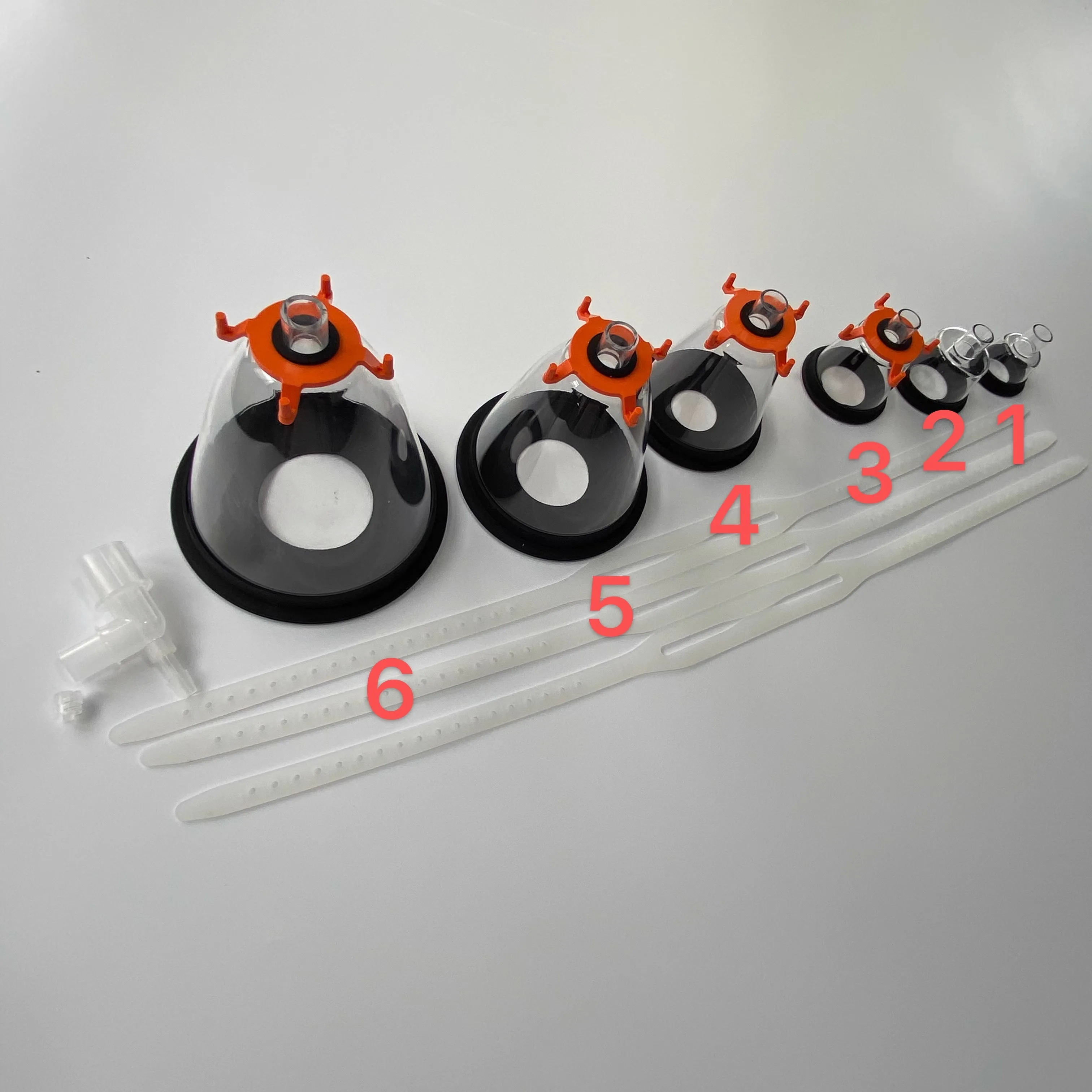 Animal Pets Breathing Anesthesia Mask Set Disposable PVC Veterinary ...