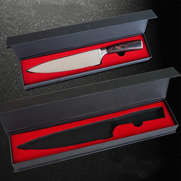 Custom Rigid Cardboard Flap Magnetic Gift Box Knife Packaging - Buy ...