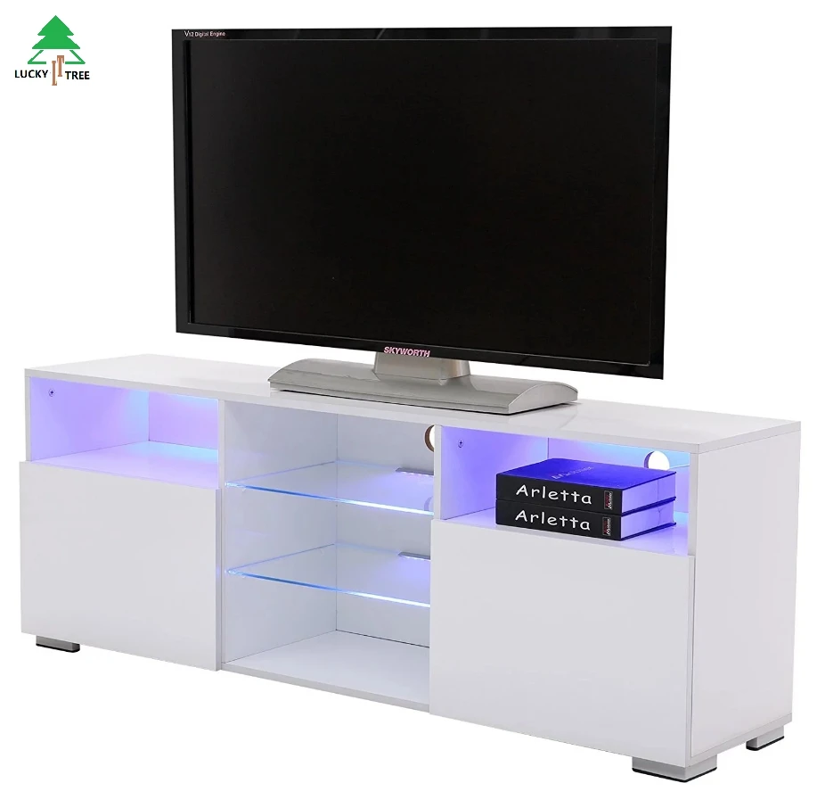 Led Light High Gloss TV Stand - Stylish Living Room Furniture