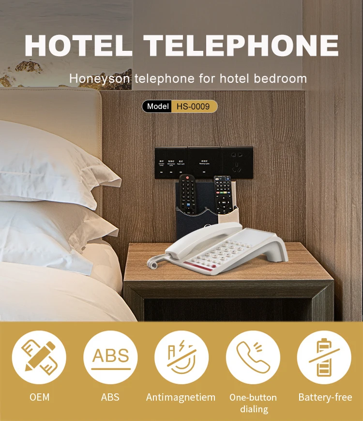 Honeyson Hotel Guest Room Phones Hospitality Hs-0009 - Buy Telephone ...