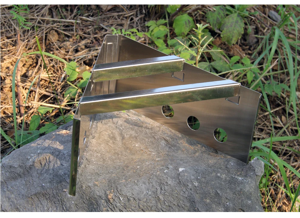 Portable Stainless Steel Triangle Wood Stove Alcohol Stove Triangle ...