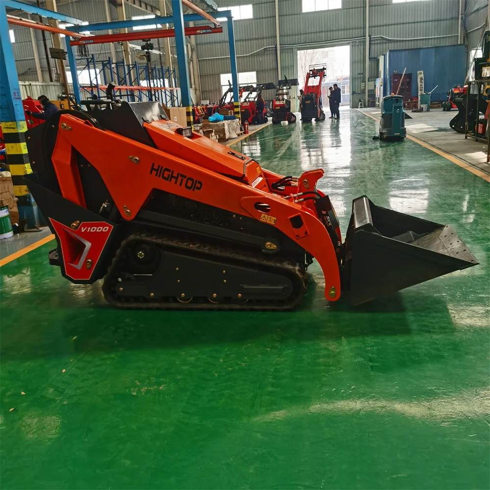Htv1000 Mini Skid Steer Diesel Loader Minicargador Epa Engine Compact ...