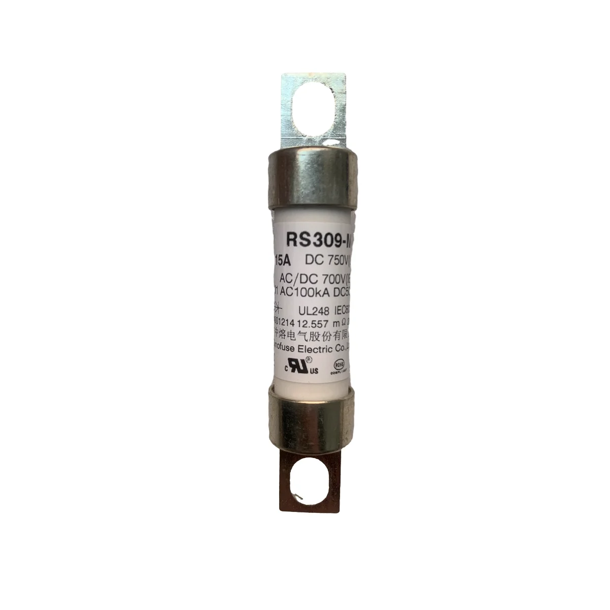 RS309-MF 15A DC750V Fuse for New Energy Electric Vehicle Fuse for Heavy Truck, Bus and Light ...