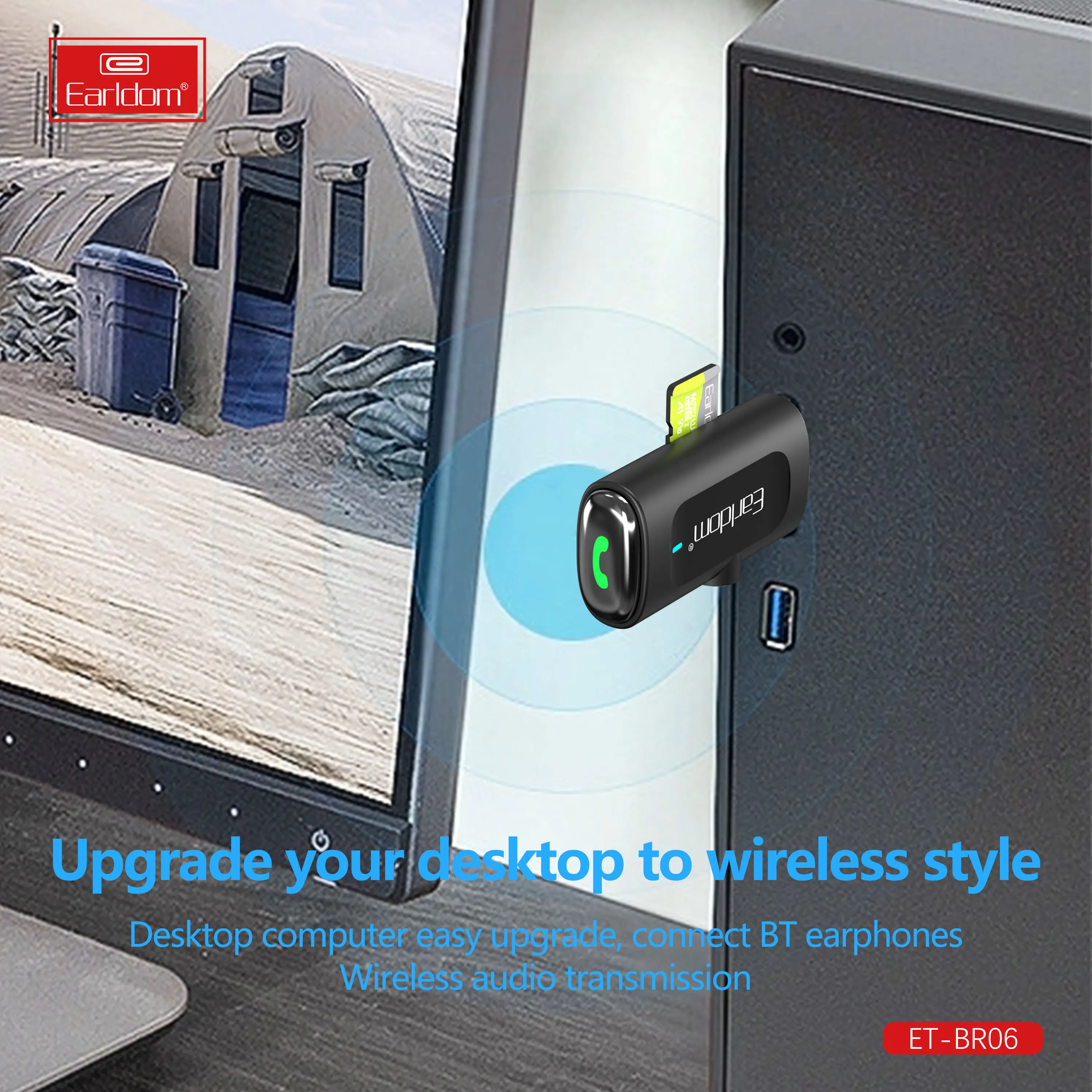 Earldom ET-BR06 Wireless Audio Receiver USB Bluetooth 5.3 with 3.5mm ...