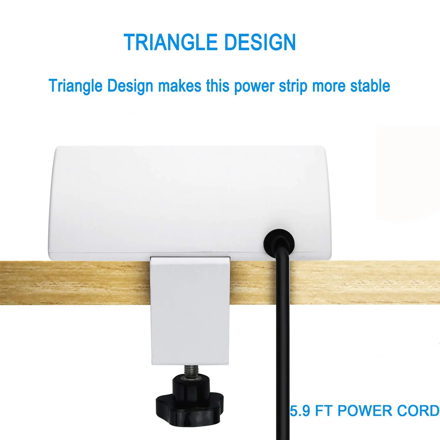 Office Table Surface Mounted Us Power Strip Usb Socket/removable Clamp ...