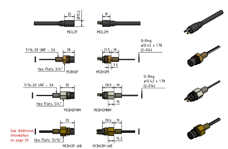2 CONTACTS MALE/FEMALE INLINE UNDERWATER ELECTRICAL CONNECTOR