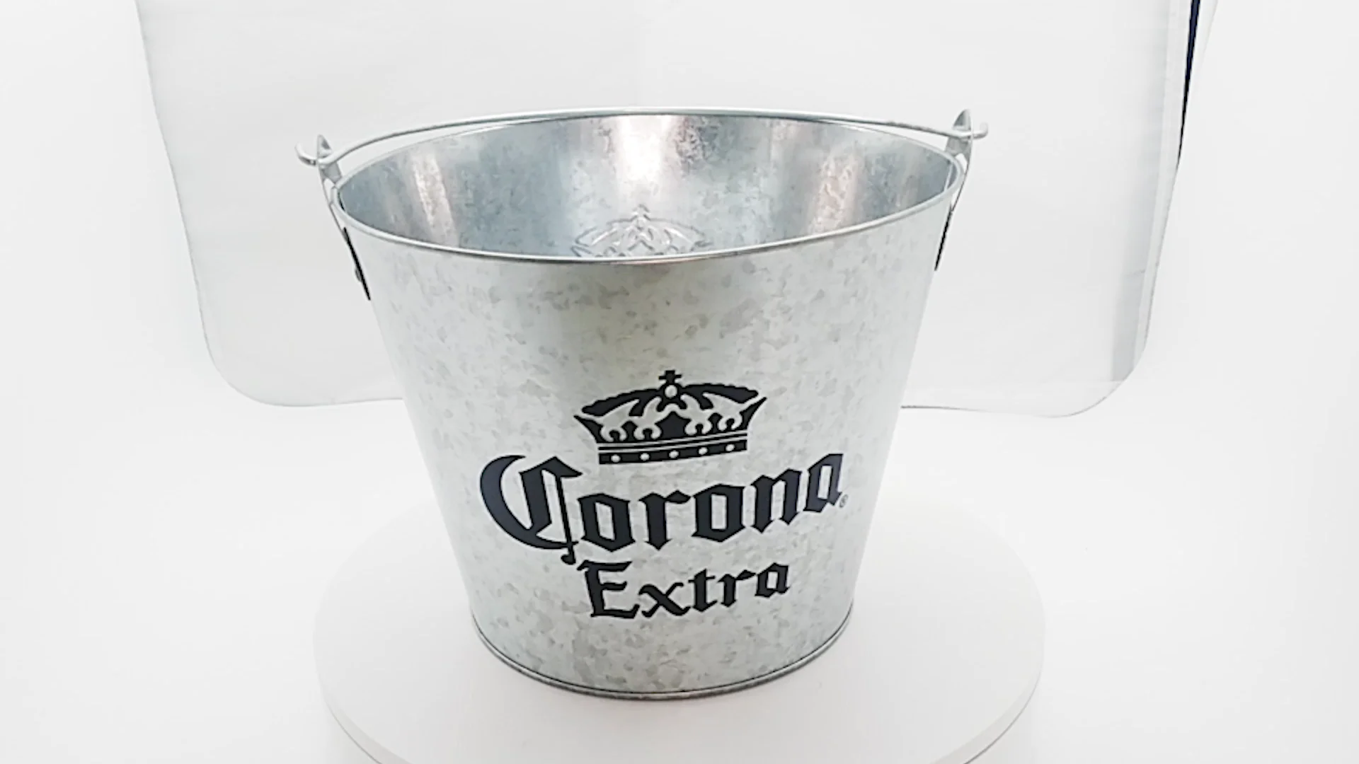 Corona 5qt Round Galvanized Metal Tin Ice Bucket For 6 Bottles Beer ...