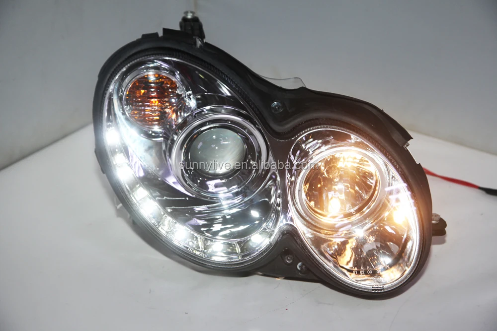 For Mercedes-Benz CLK W209 LED Head Light Non Angel Eyes 2004-2009 SN ...