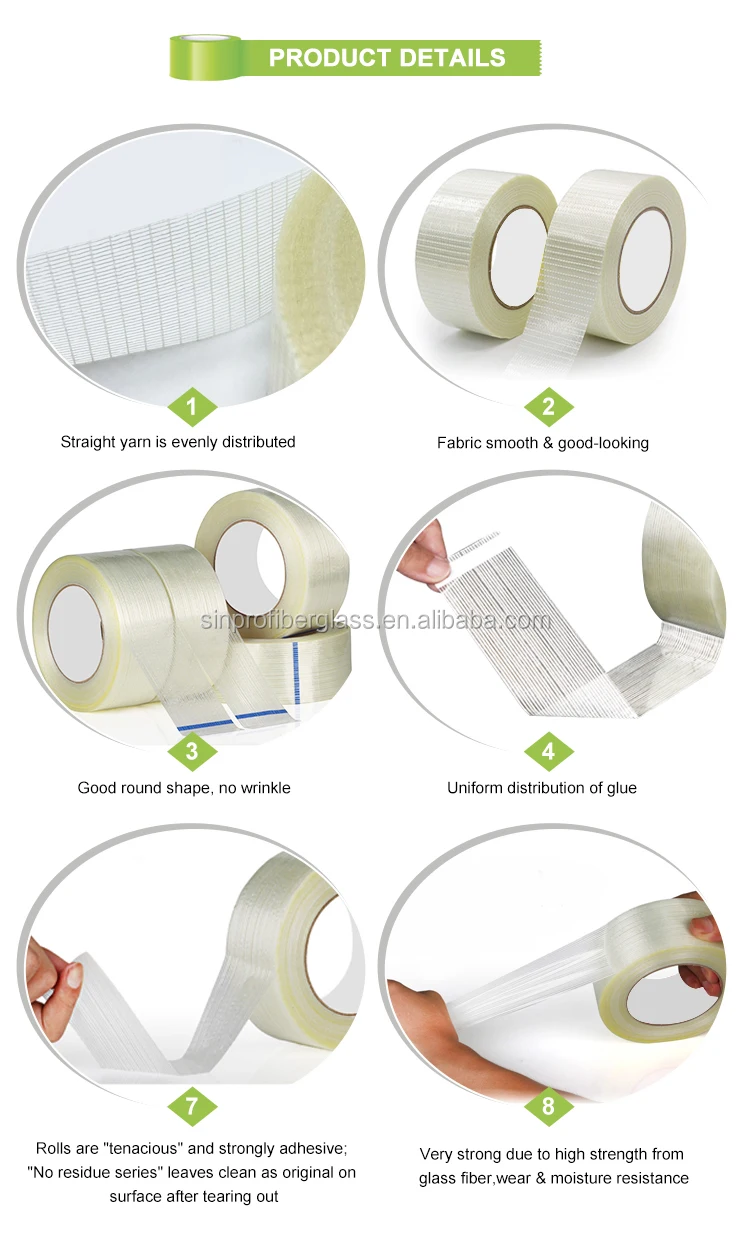 Fiberglass Reinforced Textile Cross Directional Adhesive Laminated Tape ...