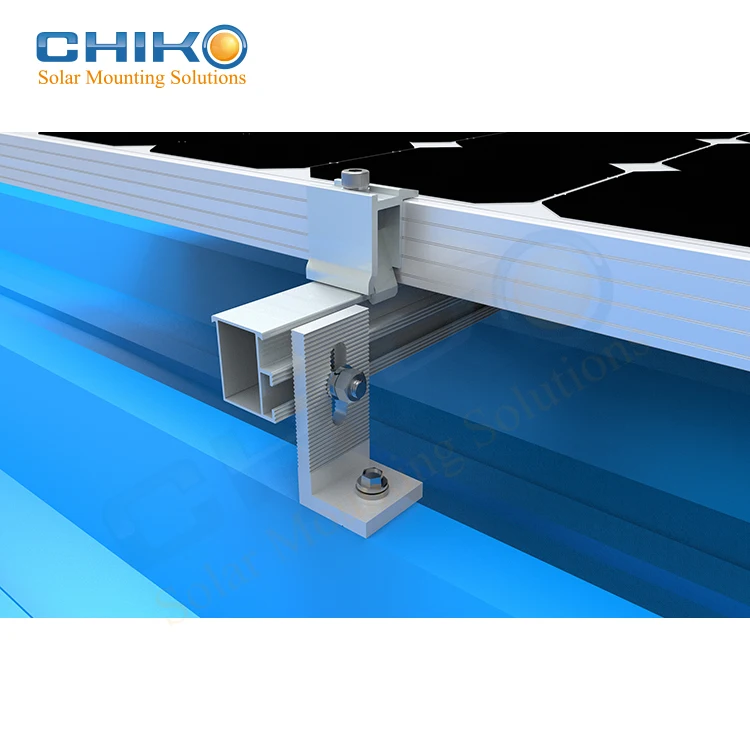 CHIKO Solar Mounting System for Tin/metal Roof - L Feet & NO. 43 Rail