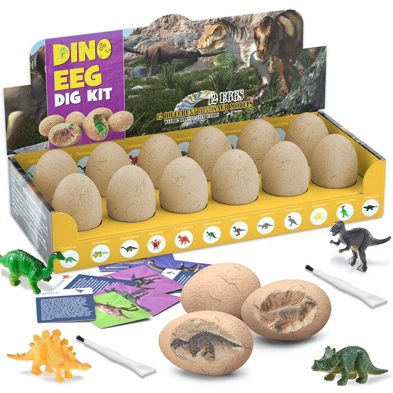 Kids Educational Geographic Excavation Kit Smashers Dino In Egg Toy ...