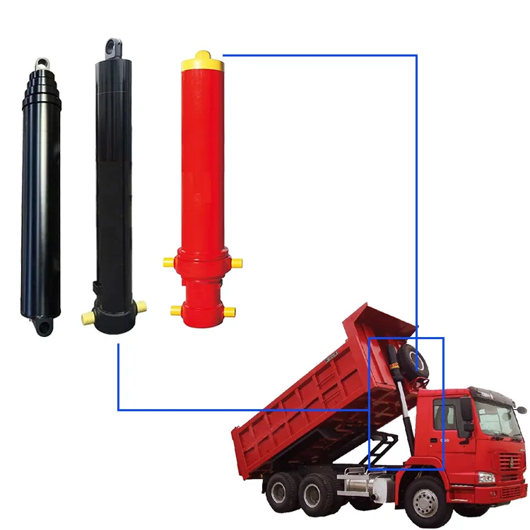 Tipping Or Tipper Trailer Telescopic Hydraulic Rams Cylinder For Tipper ...