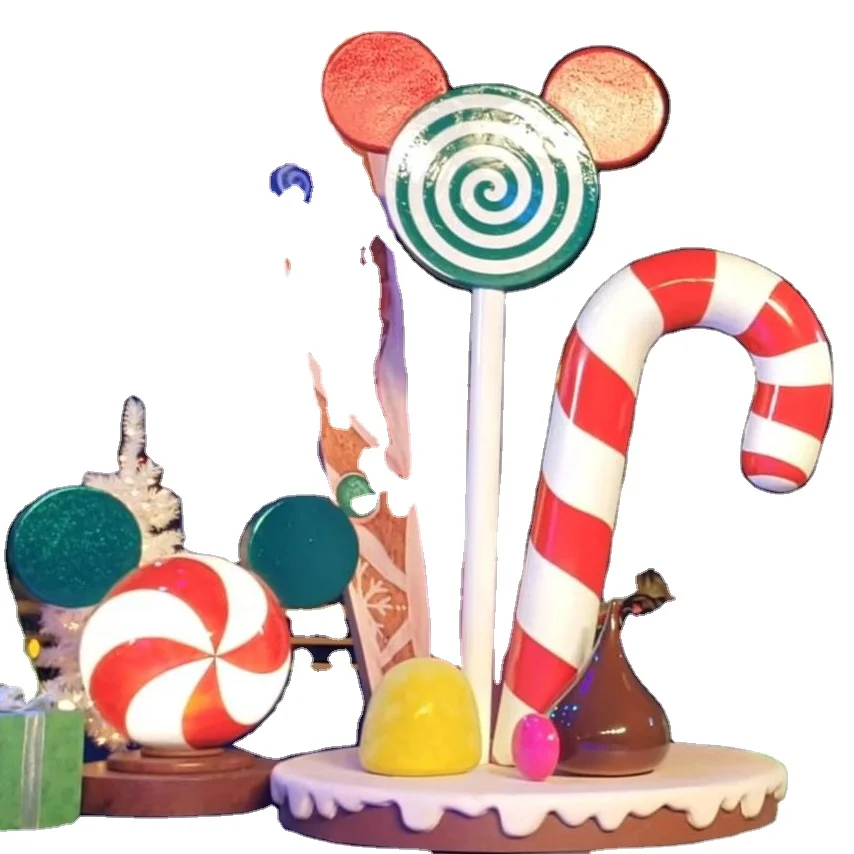 Fiberglass Large Candyland Donut Resin Candy Park Doughnut Sculptures ...