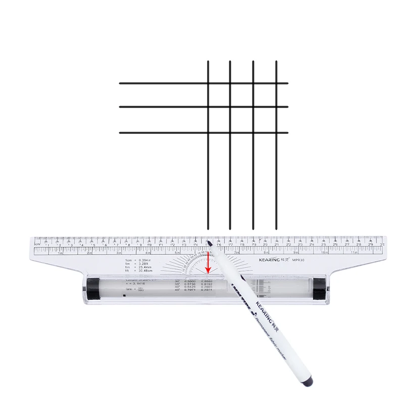 KEARING MPR30 Architectural Parallel Ruler - Solid Angle Rolling Ruler ...