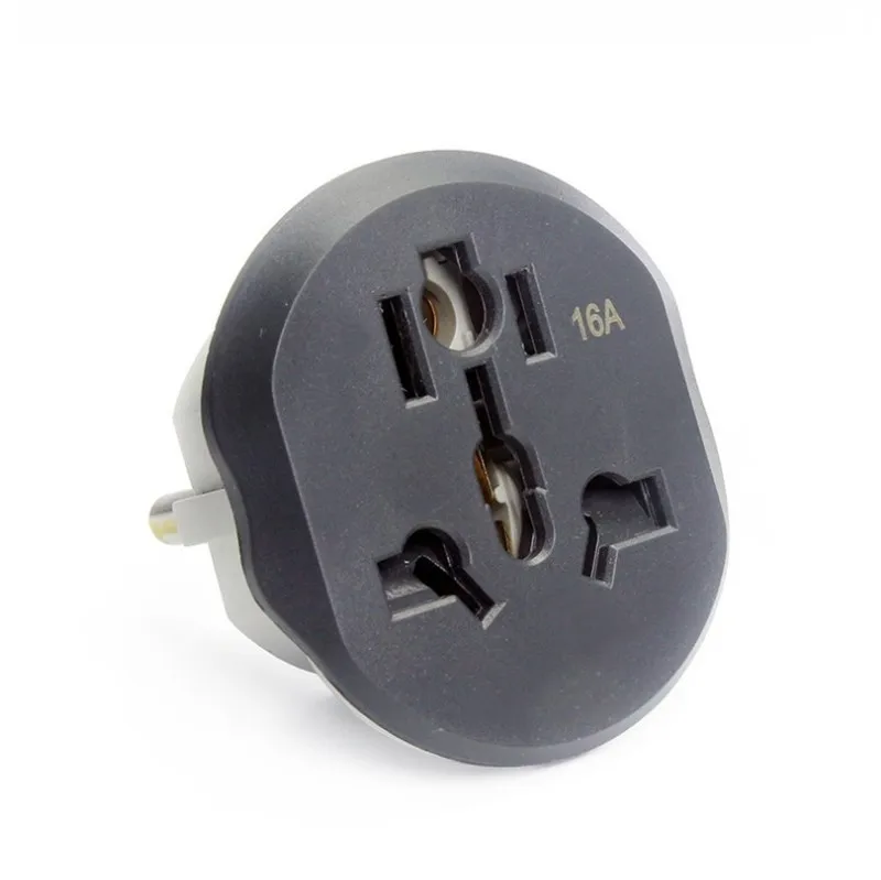 EU Round Plug Conversion Socket Russia France to Multi-function AU US ...
