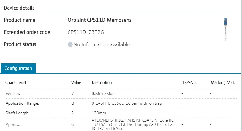 Orbisint CPS11D - Precision Ph Sensor for Liquid Analysis