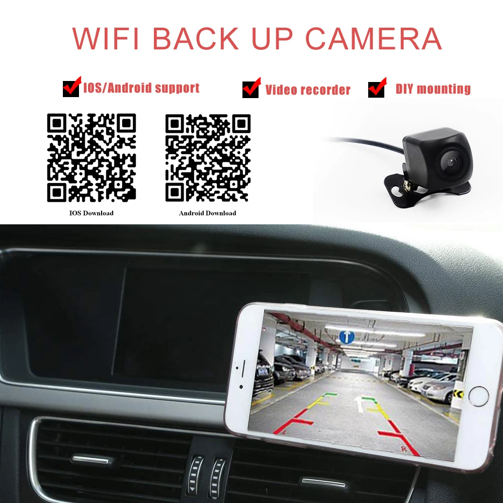 Wireless Car Rear View Camera - Easy Mounting & IP66 Waterproof